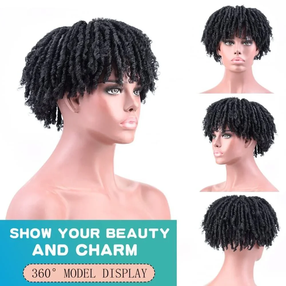 Other | Dreadlock Hair Topper Synthetic 6 Inch Half Wig Clips Braided ...